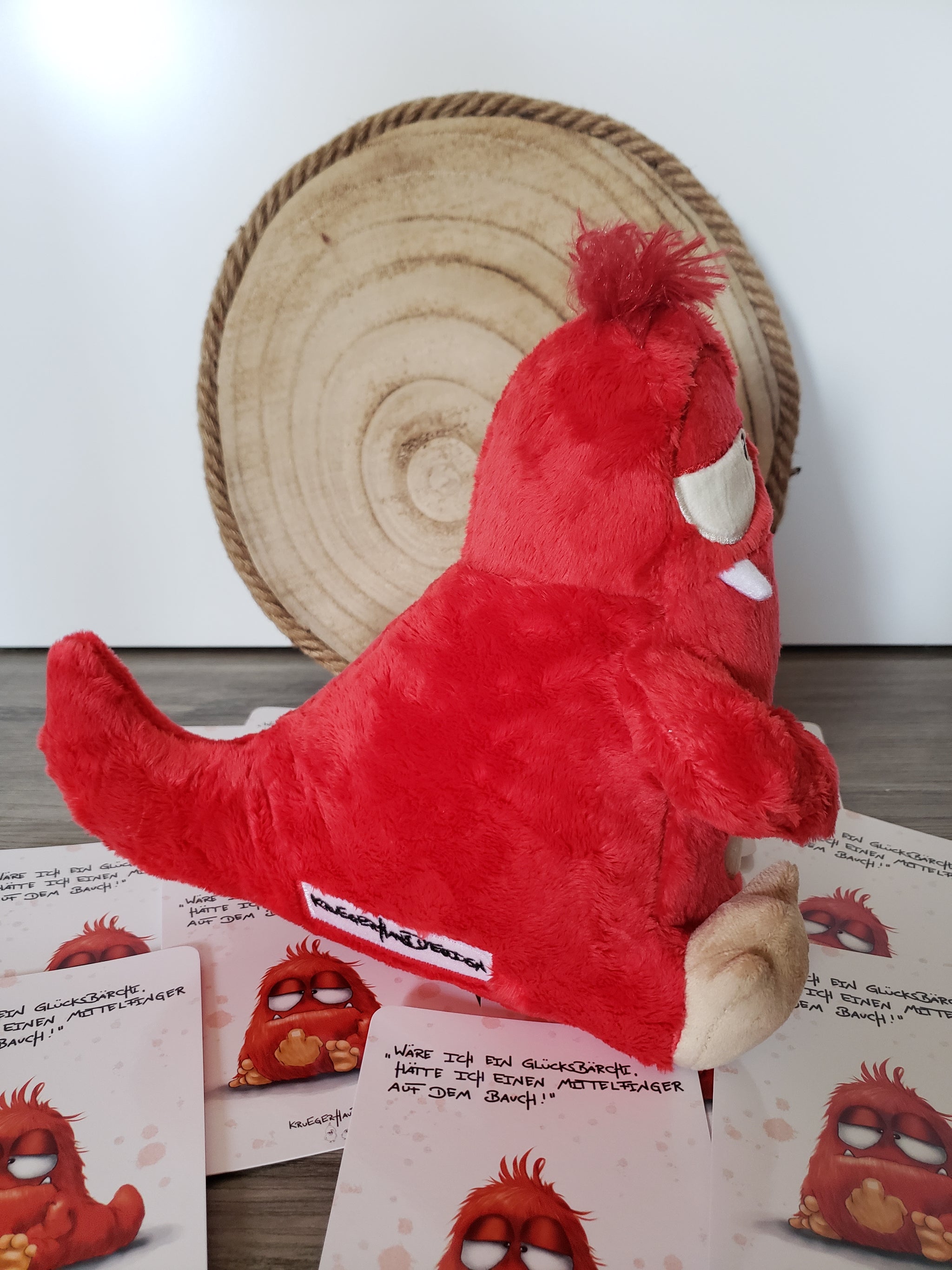 Kruegerhausdesign Stofftier, Plüschtier, Emil das Mittelfinger Monster