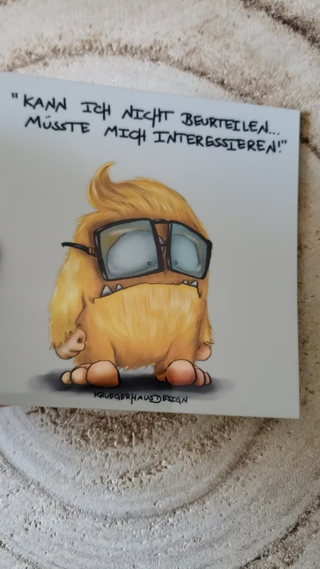 Sticker Hologram Kruegerhausdesign mit Monster und Spruch "Kann ich ni